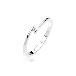 Elli DIAMONDS Ring 925 Sterling Silber Verlobungsring in Silber | Gr.: 56