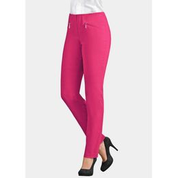 GOLDNER Kurzgr&ouml;&szlig;e: Schlupfhose LOUISA mit Steppn&auml;hten in pink | Gr.: 19
