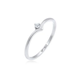 Elli DIAMONDS Ring 925 Sterling Silber Verlobungsring in Silber | Gr.: 54