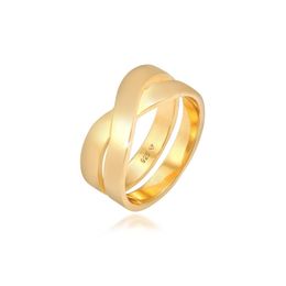 Kuzzoi Ring 925 Sterling Silber Kreuz in Gold | Gr.: 64