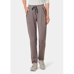 GOLDNER Elegante Joggpants SARA, hoher Bund in graugr&uuml;n | Gr.: 48
