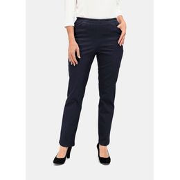 GOLDNER Bequeme Schlupfhose mit Stretchbund in dunkelblau | Gr.: 54