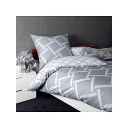 Janine Bettw&auml;sche J.D. 8480 08 silber in Silber | Gr.: 135x200 cm (80x80 cm)