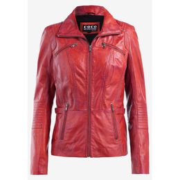 CBL Damen Lederjacke in rot | Gr.: 48