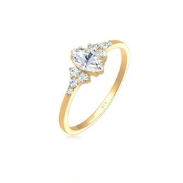 Elli Ring 925 Sterling Silber Verlobungsring in Gold | Gr.: 56