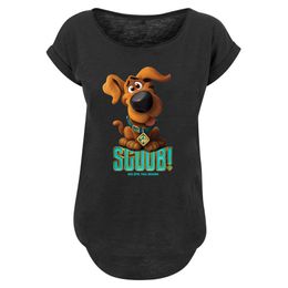 F4NT4STIC Long Cut T-Shirt Long Cut T-Shirt 'Scooby Doo Puppy Scooby' in schwarz | Gr.: L