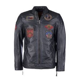 Top Gun Lederjacke 31024850 in black/black | Gr.: L