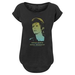 F4NT4STIC Long Cut T-Shirt David Bowie Ziggy Gradient in schwarz | Gr.: XS