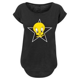 F4NT4STIC Long Cut T-Shirt Looney Tunes Tweety Pie Star in schwarz | Gr.: XL