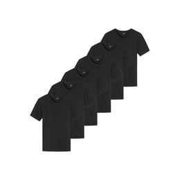 uncover by Schiesser Unterhemd / Shirt Kurzarm Basic in Schwarz | Gr.: L