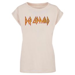F4NT4STIC Extended Shoulder T-Shirt Def Leppard Shatter Logo in Whitesand | Gr.: M