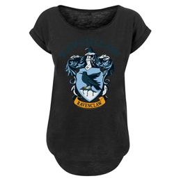 F4NT4STIC Long Cut T-Shirt Harry Potter Ravenclaw Crest in schwarz | Gr.: L