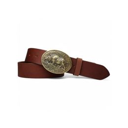Fronhofer Trachteng&uuml;rtel Wildsau Messing in Cognac | Gr.: 105 cm