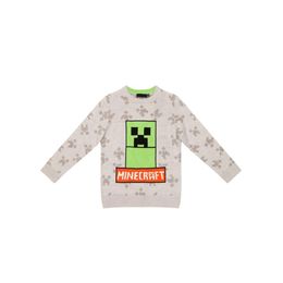 Minecraft Jungen Pullover Strick im Creeper Design in gr&uuml;n | Gr.: 140