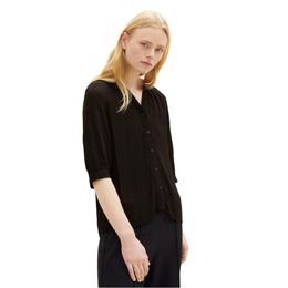 Tom Tailor Denim Bluse STRUCTURED in Schwarz | Gr.: XL