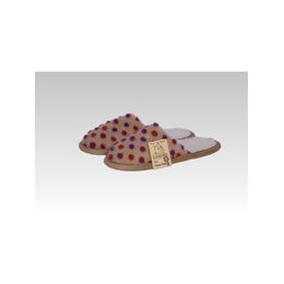 Linke Licardo Hausschuhe aus Wolle in beige | Gr.: 38/39