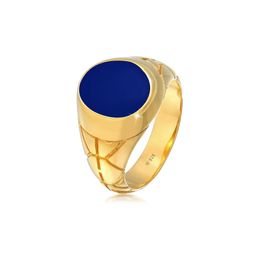 Kuzzoi Ring 925 Sterling Silber Siegelring in Gold | Gr.: 58