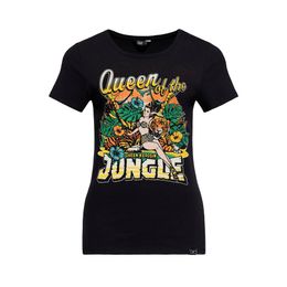 Queen Kerosin T-Shirt Queen of the Jungle in schwarz | Gr.: L