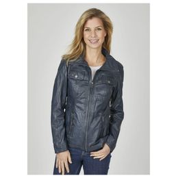 7eleven Lederjacke SEMERLE in Dunkelblau | Gr.: 38