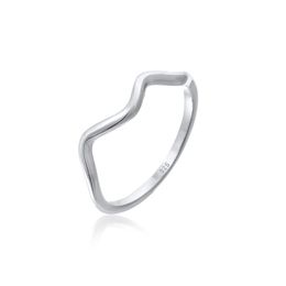 Elli Ring 925 Sterling Silber Geo, Wellen in Silber | Gr.: 52