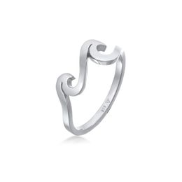 Elli Ring 925 Sterling Silber Wellen in Silber | Gr.: 58