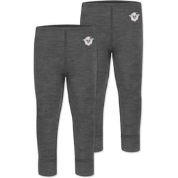 Normani Outdoor Sports 2er Pack Baby Merino Hose Leggings Tutira in Anthrazit | Gr.: 62