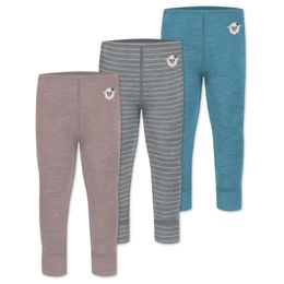 Normani Outdoor Sports 3er Pack Baby Merino Hose Unterhose Tutira in Blau/Grau/Rosa | Gr.: 62