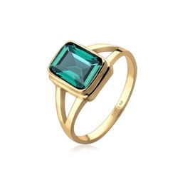 Elli Ring 925 Sterling Silber in Gold | Gr.: 56