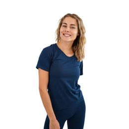 Stark Soul&reg; Stark Soul Sport Shirt Damen Racer - Seamless Laufshirt in marineblau | Gr.: XS/S