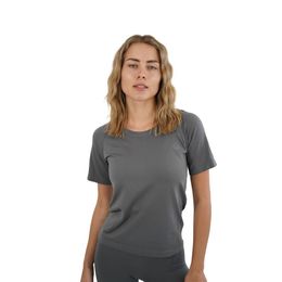 Stark Soul&reg; Stark Soul Sport Shirt Damen Racer - Seamless Laufshirt in grau | Gr.: XL/XXL