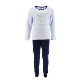 Disney Frozen 2tlg. Outfit: Schlafanzug Elsa Polar Fleece Langarmshirt mit Hose in Blau | Gr.: 116