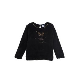 Disney Minnie Mouse Pullover Fleece Sweatshirt mit Pailletten in Schwarz | Gr.: 128