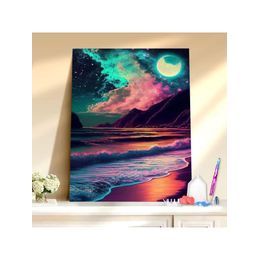 ARTNANAS Diamond Painting-"Die pinke Bucht" | Gr.: 40x50 cm