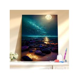 ARTNANAS Diamond Painting-"Meer im Mondschein" | Gr.: 60x80 cm