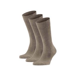 Falke Socken 3er Pack in Nuss Melange | Gr.: 47-50