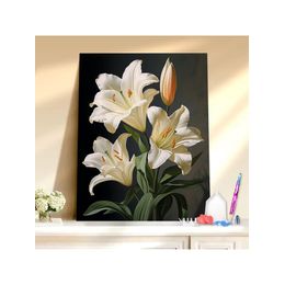 ARTNANAS Diamond Painting-"Lilien wei&szlig;" | Gr.: 40x50 cm