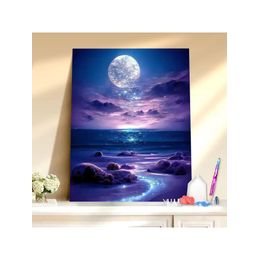 ARTNANAS Diamond Painting-"Lila Mondschein" | Gr.: 50x60 cm