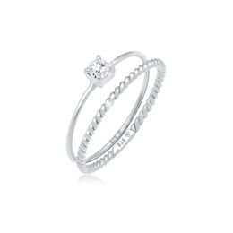 Elli Ring 925 Sterling Silber Ring Set in Silber | Gr.: 54
