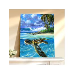 ARTNANAS Diamond Painting-"Schildkr&ouml;te am Strand" | Gr.: 50x60 cm