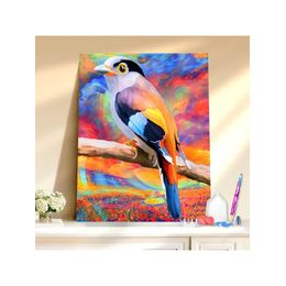 ARTNANAS Diamond Painting-"Farbenfroher Spatz" | Gr.: 20x30-cm