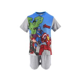 Avengers 2tlg. Outfit: Schlafanzug Kurzarm Shirt und Shorts Pyjama in Grau | Gr.: 98