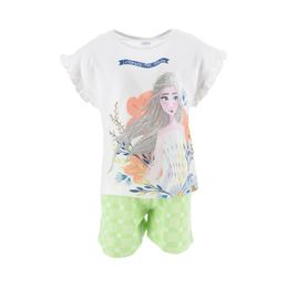 Disney Frozen 2tlg. Outfit: Schlafanzug Elsa Pyjama in Gr&uuml;n | Gr.: 116