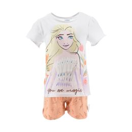 Disney Frozen 2tlg. Outfit: Schlafanzug Elsa Pyjama in Wei&szlig; | Gr.: 116