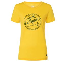 super.natural Merino T-Shirt W SLOPES TEE in gelb | Gr.: XL