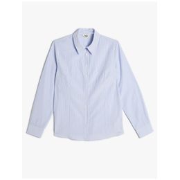 KOTON Shirt in Blau Gestreift | Gr.: 40