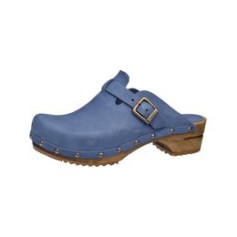 Sanita Comfortwear Clog "Wood-Kristel Open" in Blau | Gr.: 41