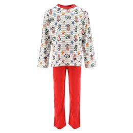 PAW PATROL 2tlg. Outfit: Schlafanzug Langarmshirt und Hose Chase und Marshall in Rot | Gr.: 116