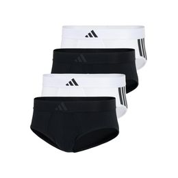 adidas Sportswear Slip / Unterhose Active Flex Cotton 3 Stripes in Schwarz / wei&szlig; | Gr.: L