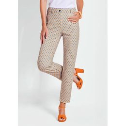 GOLDNER Kurzgröße: Druckhose Elegante Hose LOUISA mit Muster in bunt / gemustert | Gr.: 23