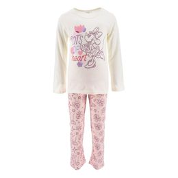 Disney Minnie Mouse Pyjama "Minnie" in Creme/ Rosa | Gr.: 128